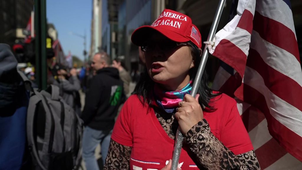 Trump supporters and protesters gather outside of Trump Tower - ABC News