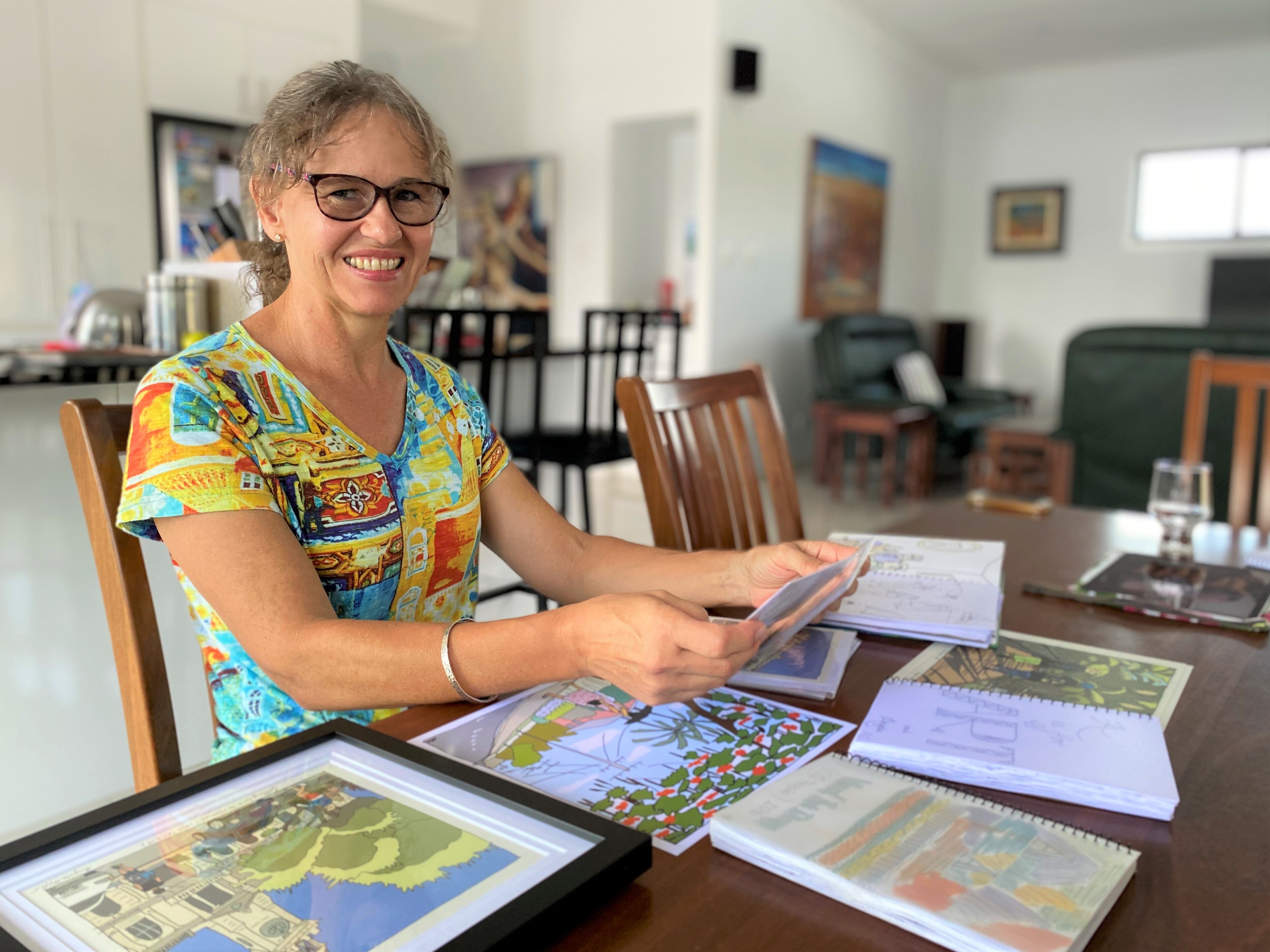 Artist Angela Heffer captures happiness with her sketches of everyday ...