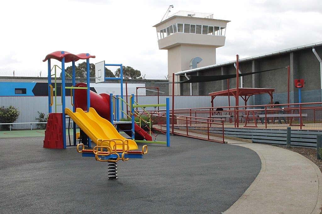 Prison playground equipment installed for visits by inmates' children ...