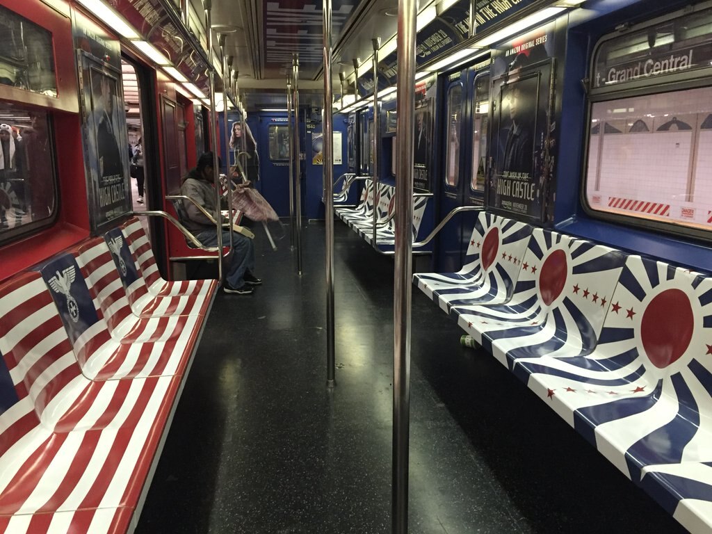 New York subway cars covered in Nazi and Rising Sun-like symbols in ...