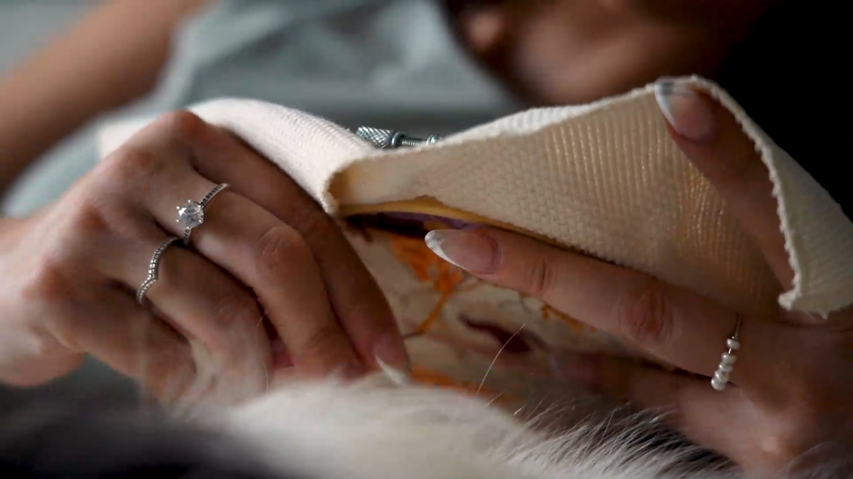 Stitching closeup - ABC News