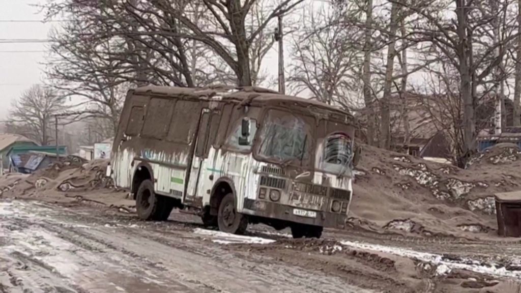 Russian villages covered in ash after volcanic eruption - ABC News