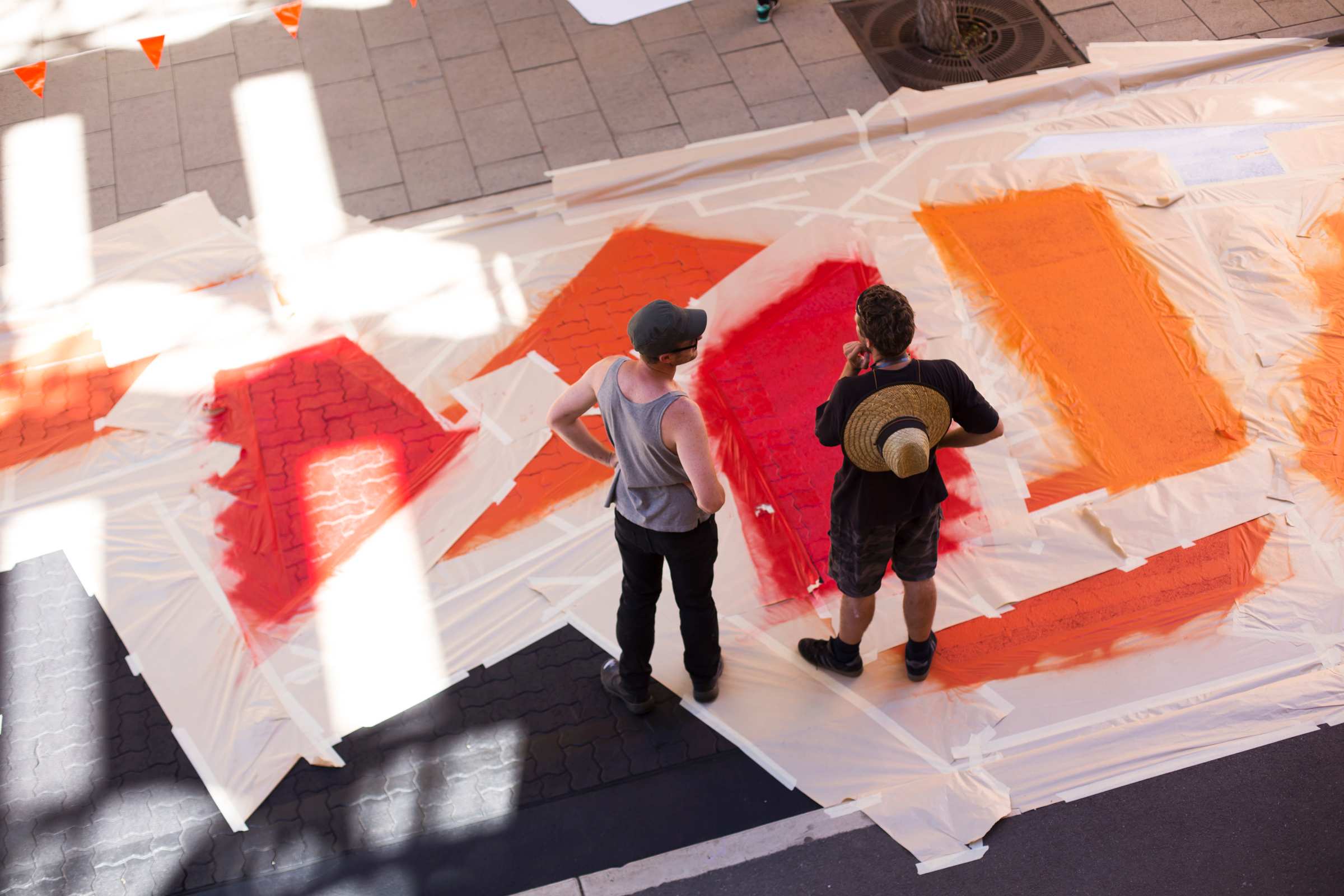 Ribbon of colour transforms Adelaide city street - ABC News