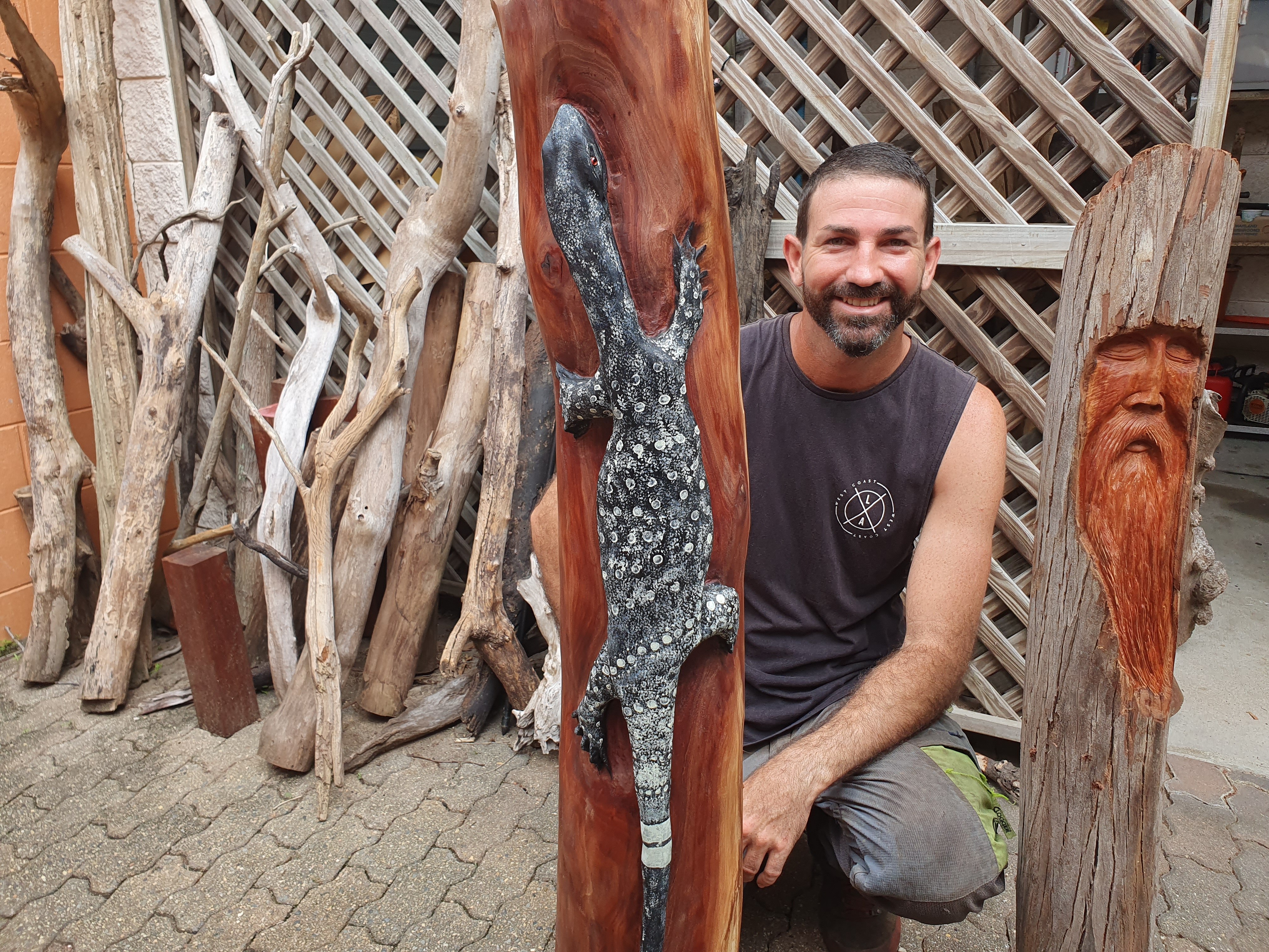 Arborist Michael Watson turns his hand to chainsaw art…