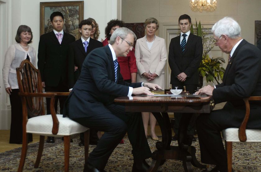 Rudd sworn in as new PM - ABC News