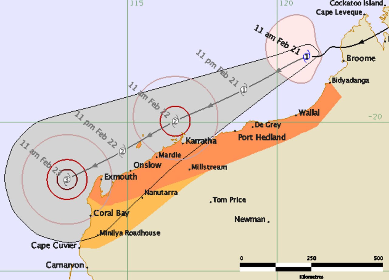 Revitalised Cyclone Carlos threatens Pilbara - ABC News