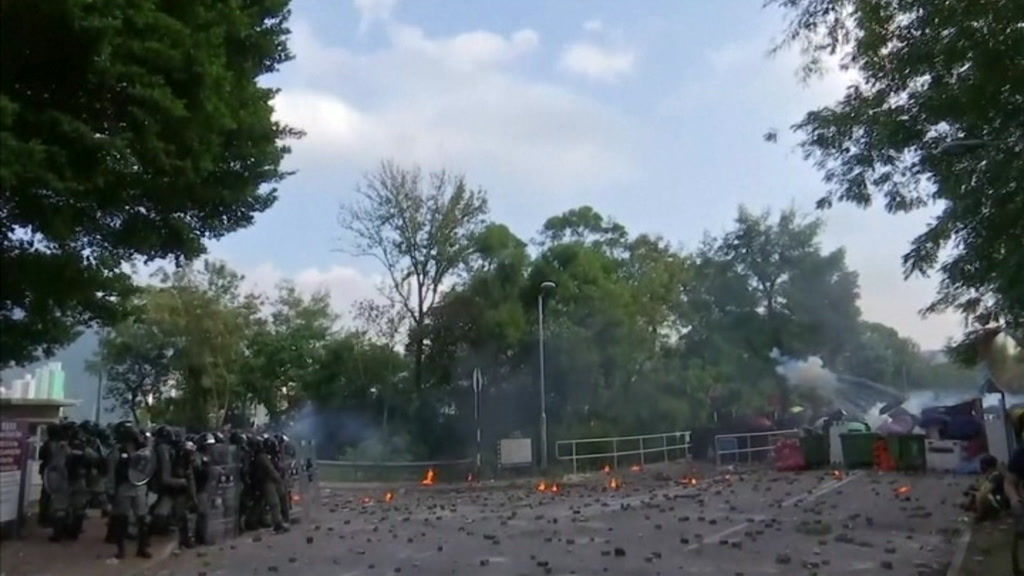 Protesters barricade financial district and university campuses - ABC News