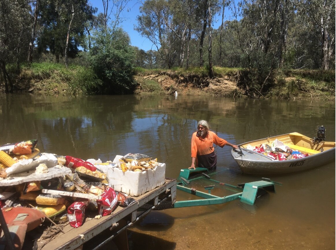 Floating groceries not a pretty sight to checkout along Ovens River ...