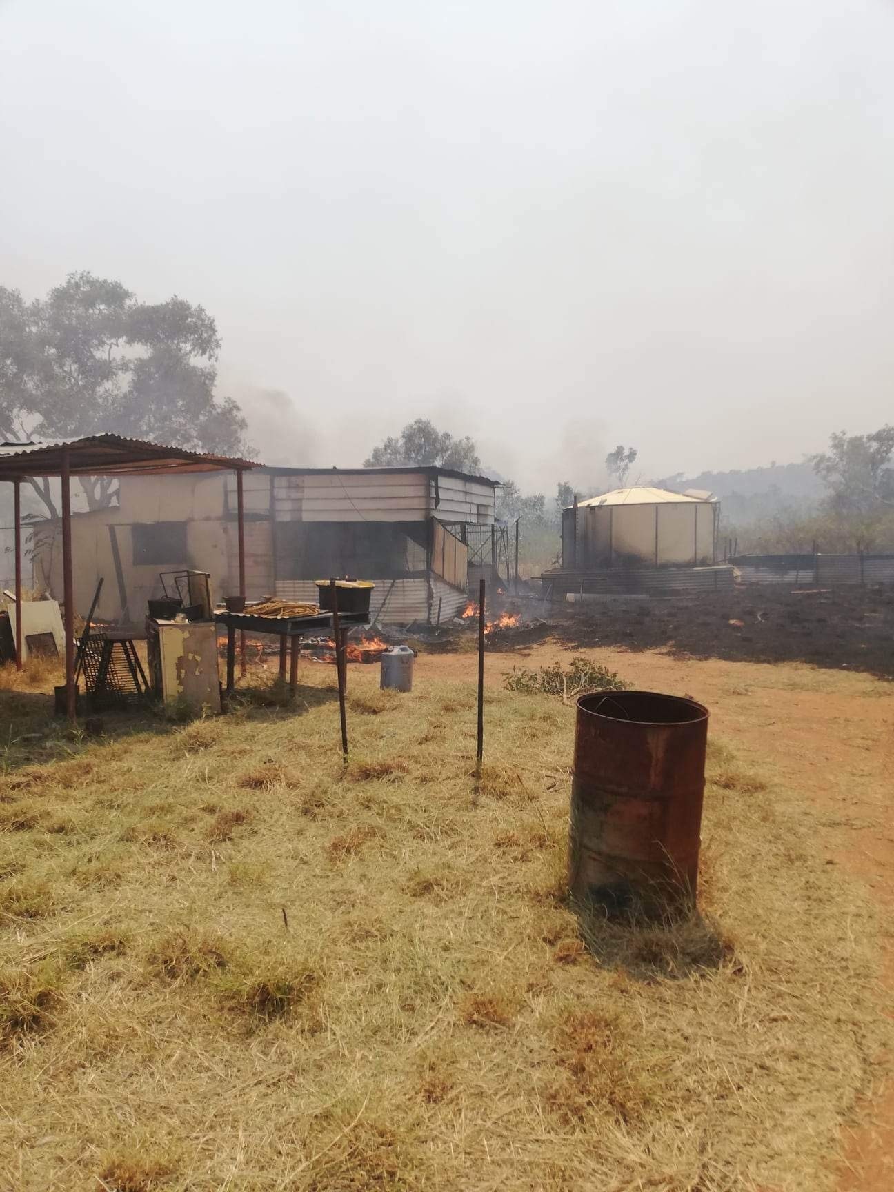 NT emergency services battle large bushfire in the Barkly region, with extra crews called in ...