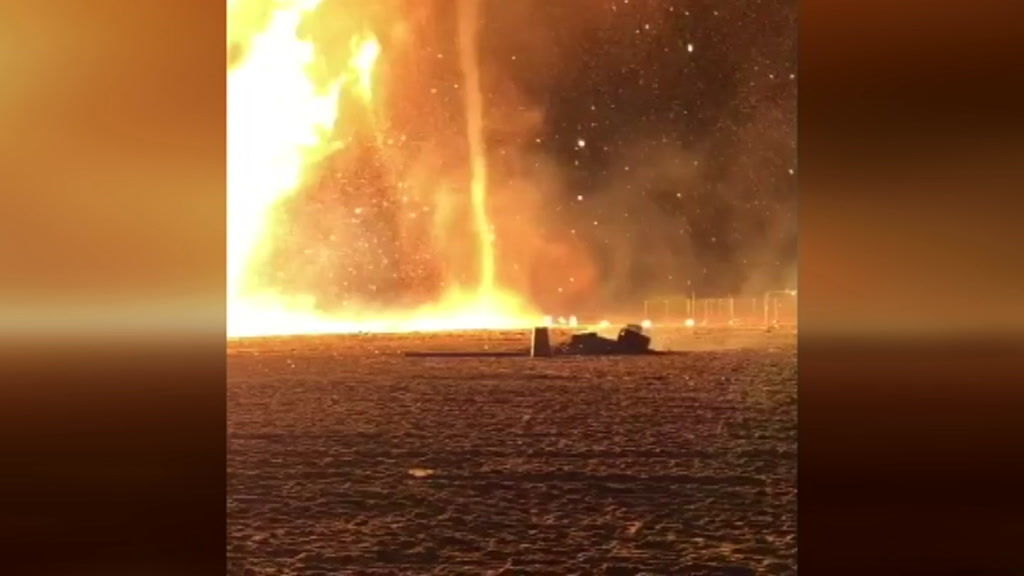 NYE beach bonfire sparks firenados at Netherlands resort - ABC News