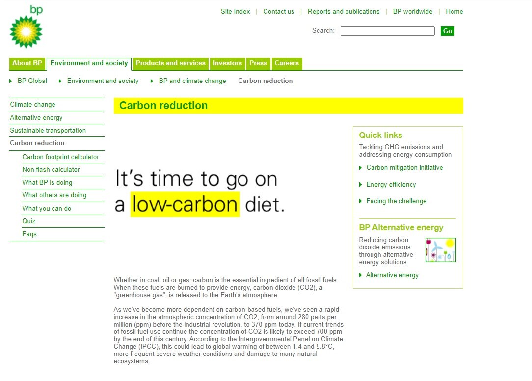 BP's Carbon Campaign - ABC listen