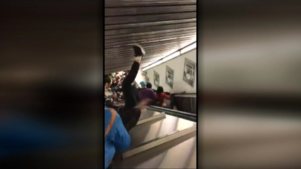 Escalator in Rome collapses, sending Champions League football fans ...