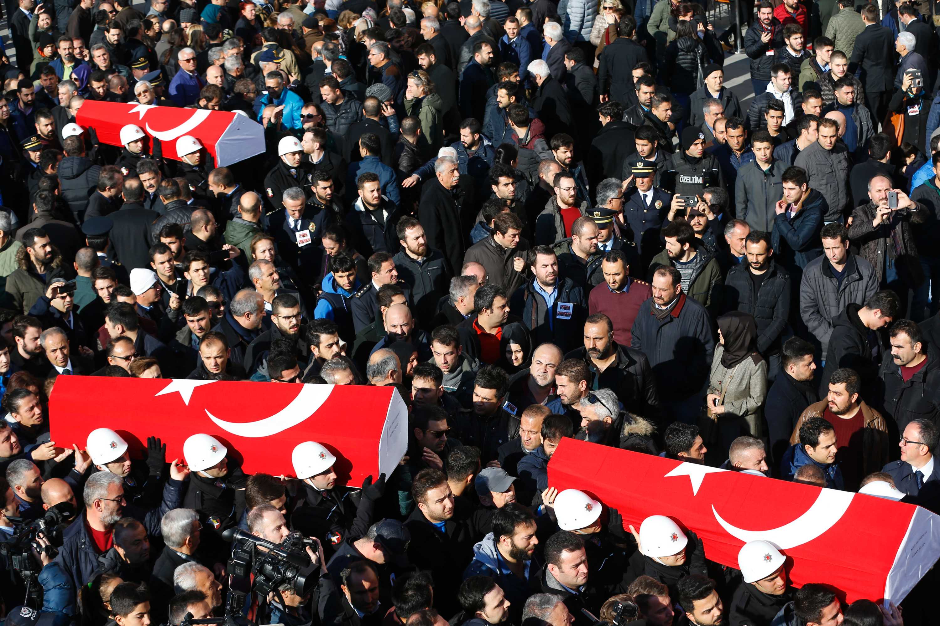 Istanbul explosion: Turkey vows vengeance at funeral for police killed ...