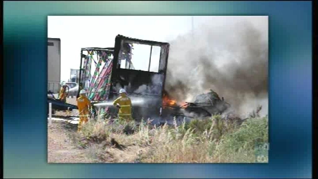 Driver Dead In Fiery Truck Crash Abc News