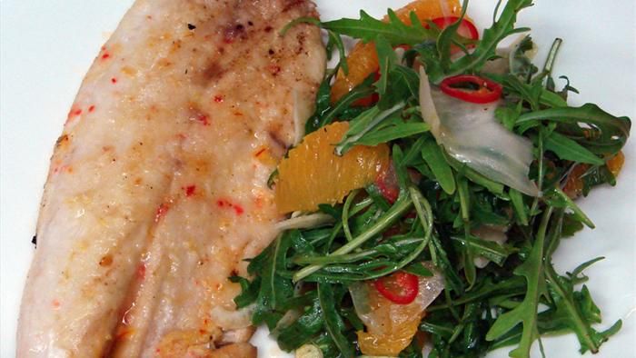 Grilled Red Mullet with Saffron and Orange and Fennel Salad - ABC News