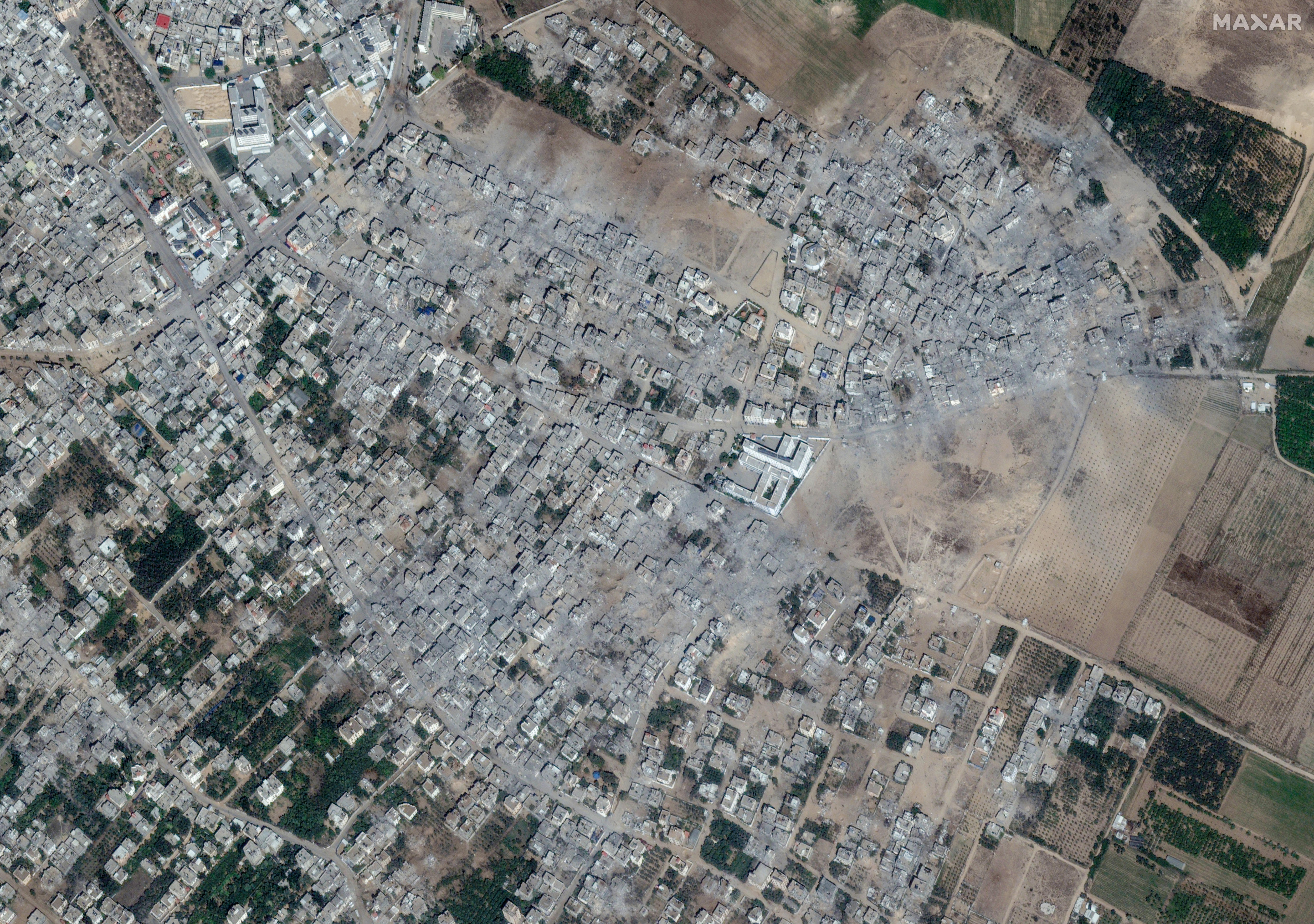 Satellite images show parts of Gaza now a wasteland after weeks of ...