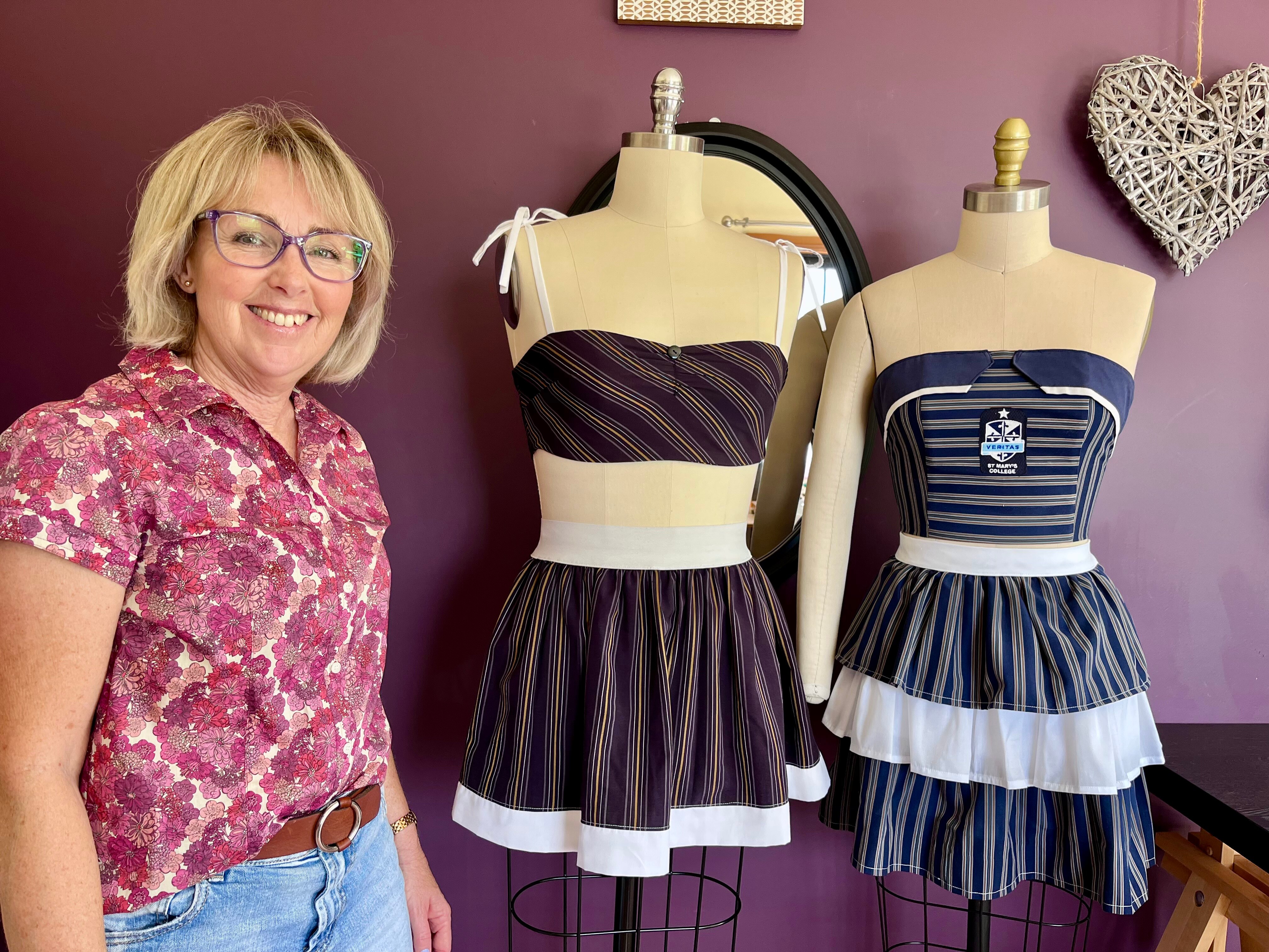 Fashion designer transforms Year 12 students' school uniforms into eye ...