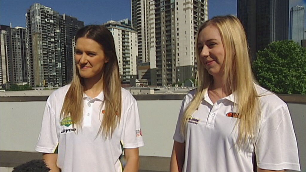WNBL players Rachel Jarry and Alice Kunek chat with Paul Kennedy - ABC News