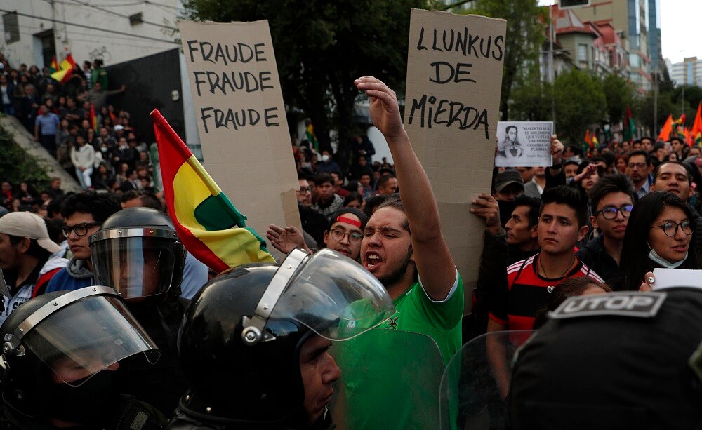 Bolivia's election sparks fiery protests, leaving international ...
