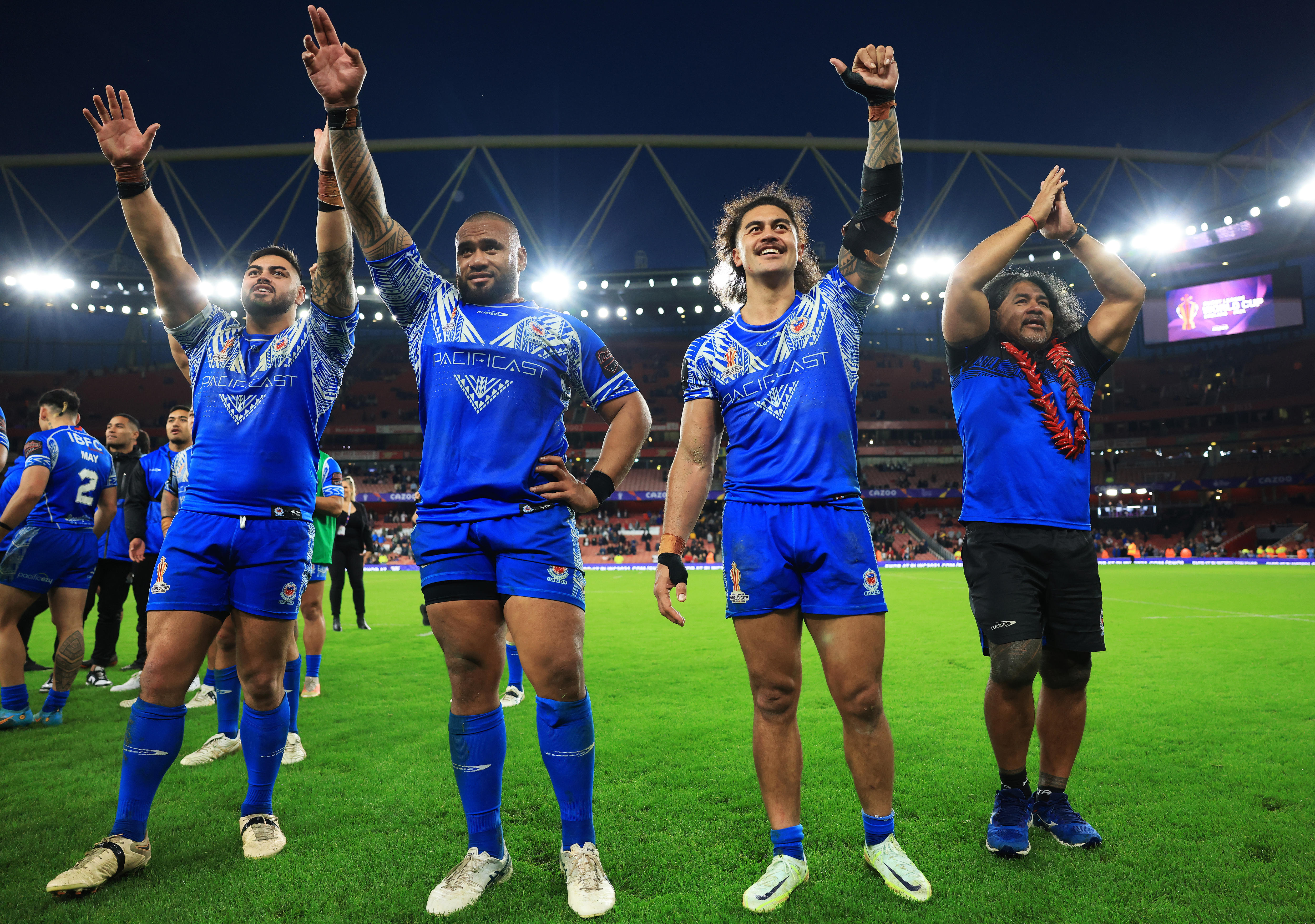 Samoa's Rugby League World Cup side receive heroes' welcome on trip ...