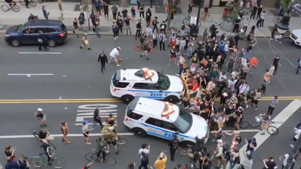 NYPD vehicles run over protesters in New York City - ABC News