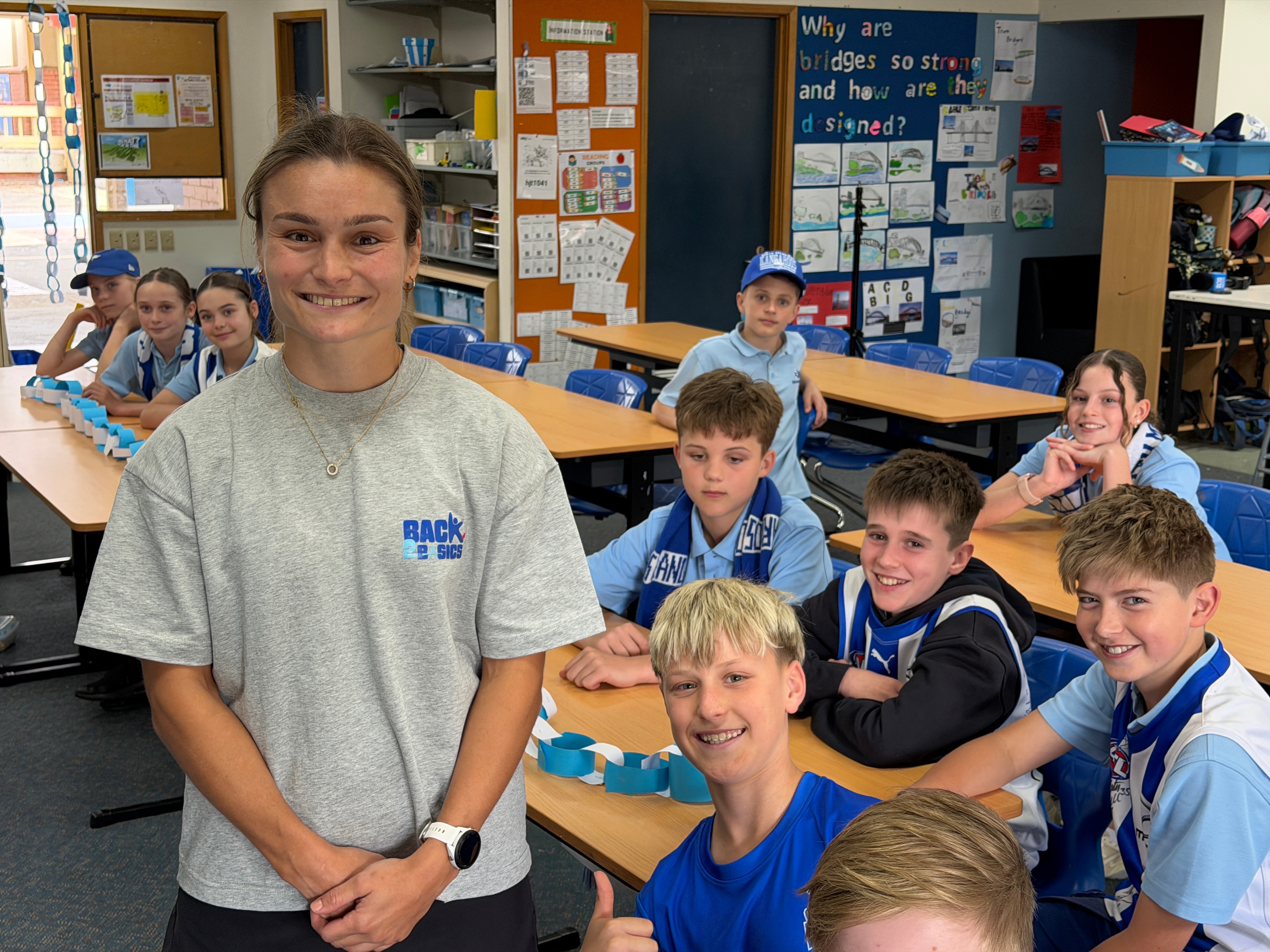 Kangaroos player Ash Riddell has entire school behind her ahead of ...