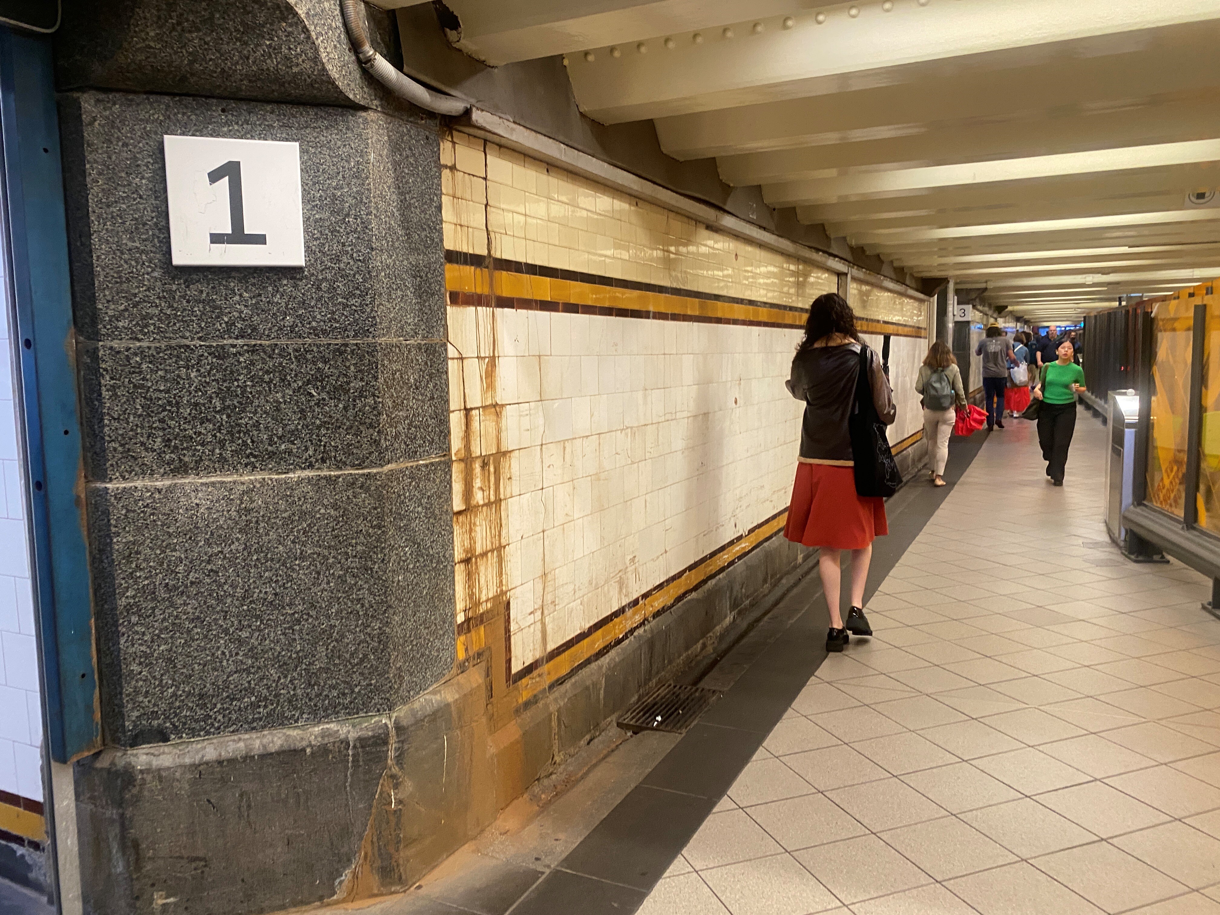 Stained tiles in Flinders Street station underpass protected by ...