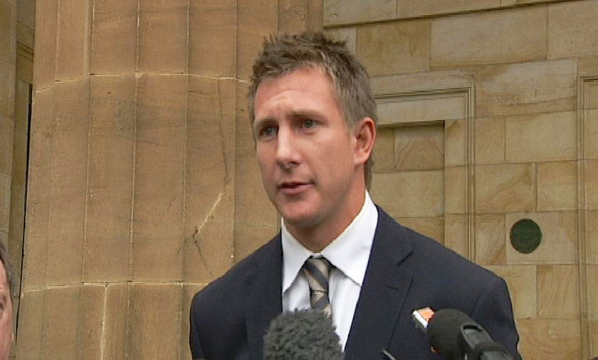 Crow Nathan Bock talks to the media after no conviction recorded for ...