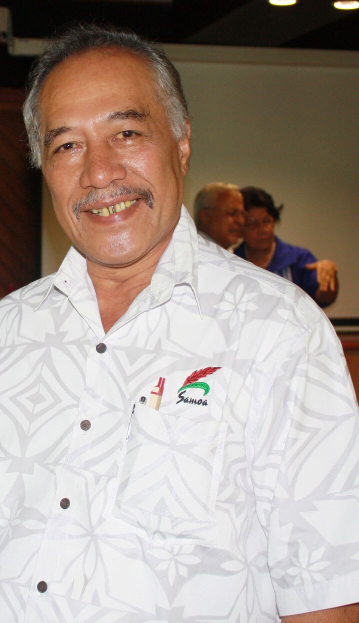 Samoan cabinet minister Tuisugaletaua Sofara Aveau composes a song to ...