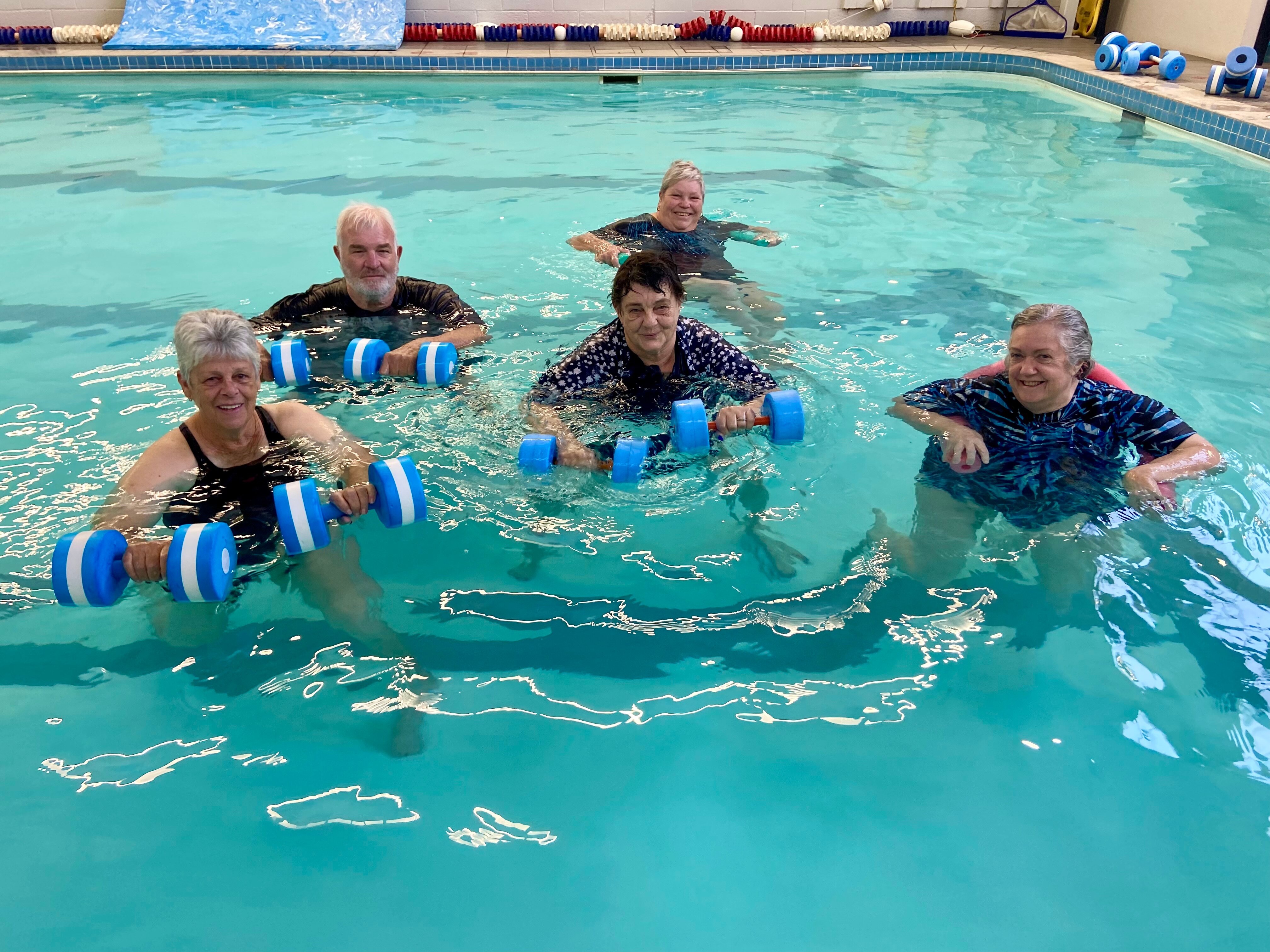 Aqua aerobics popular among over-50s as water-based exercise helps ...