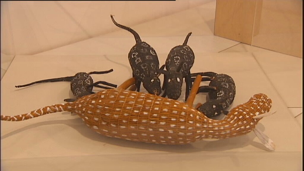 Indigenous animal sculptures on show - ABC News