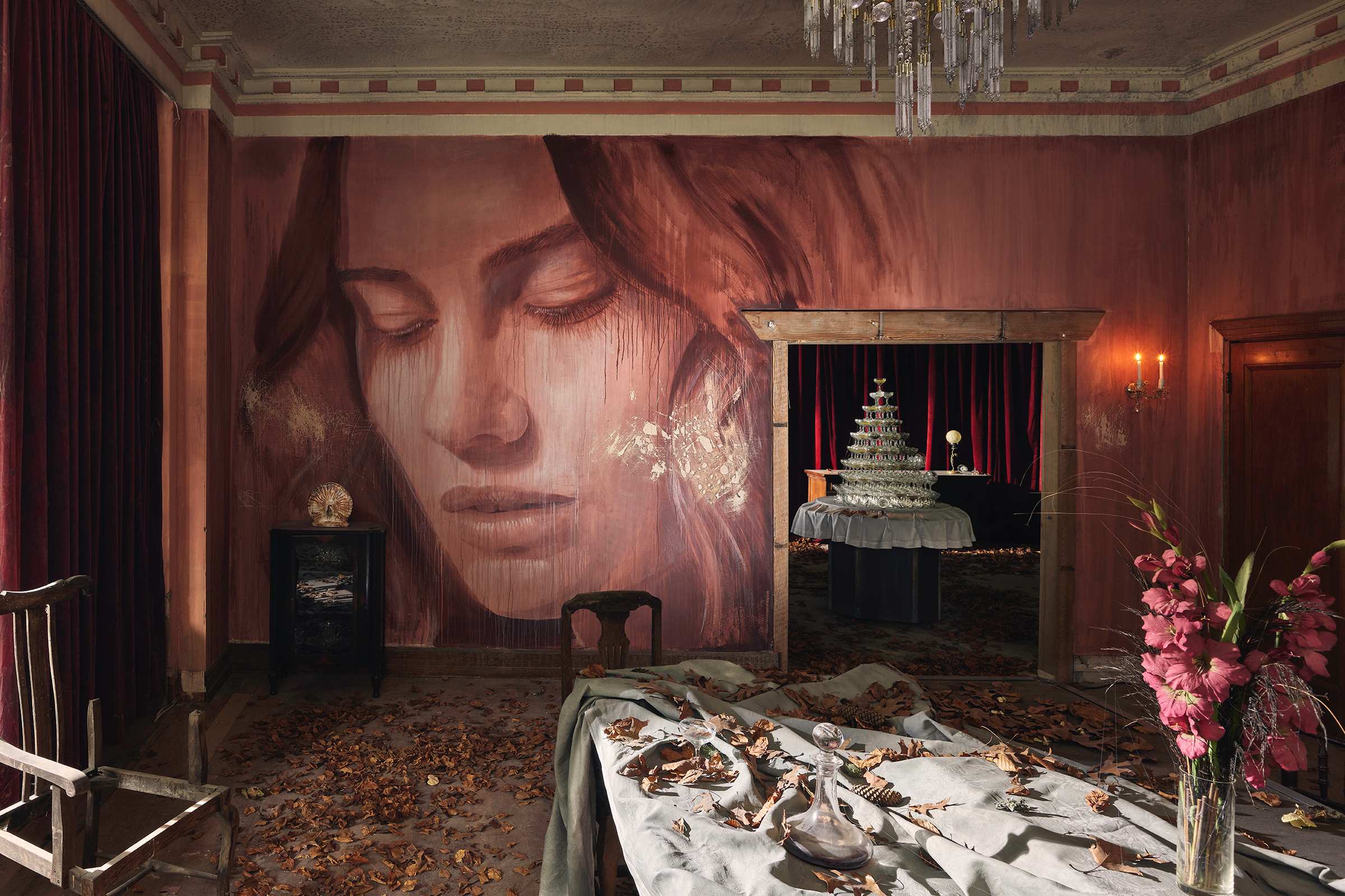 Street artist Rone transforms Melbourne mansion Burnham Beeches in his ...