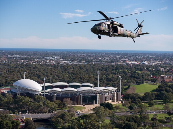 Army Black Hawk choppers fill Adelaide skyline for counter-terrorism ...
