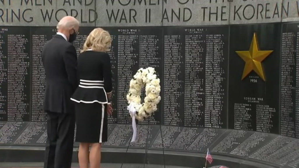 Joe Biden wears mask in first public appearance in two months - ABC News
