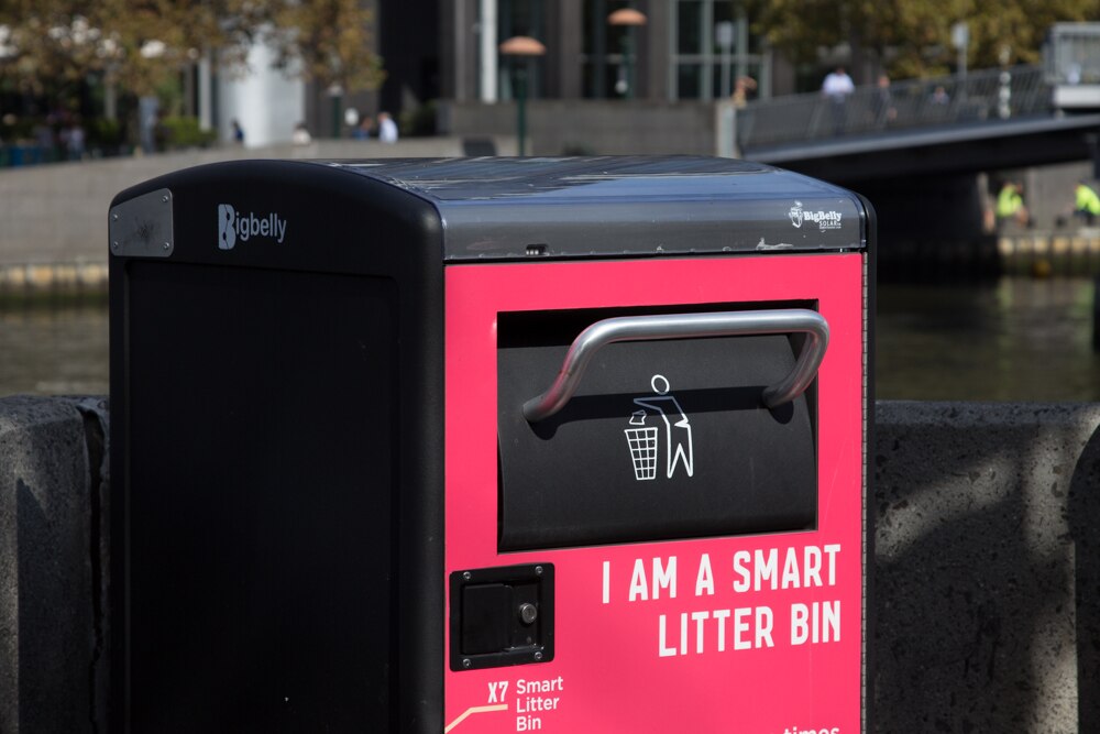 Smart bins detecting smelly rubbish and Wi-Fi benches, all part of ...