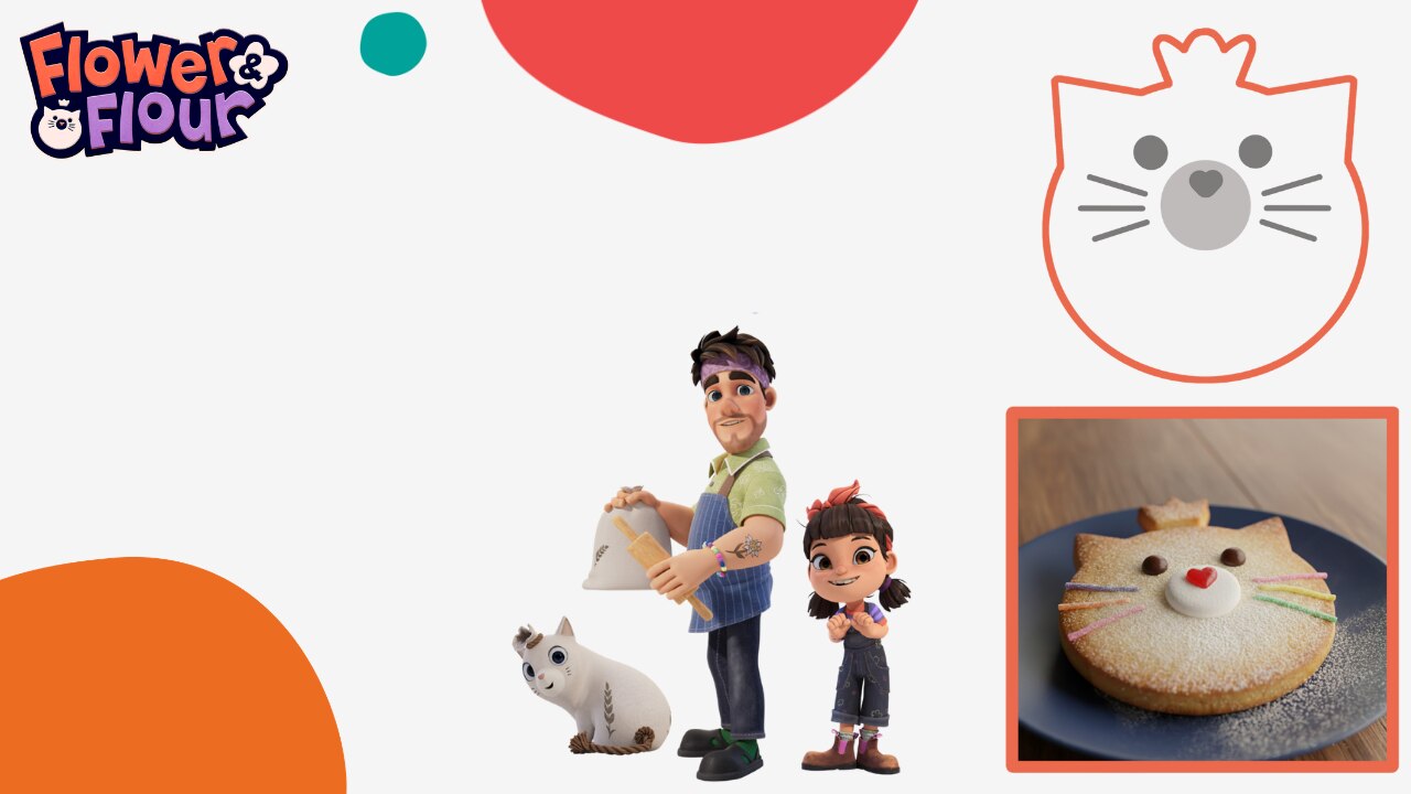 Flower & Flour Meow Face Cookies - ABC Kids