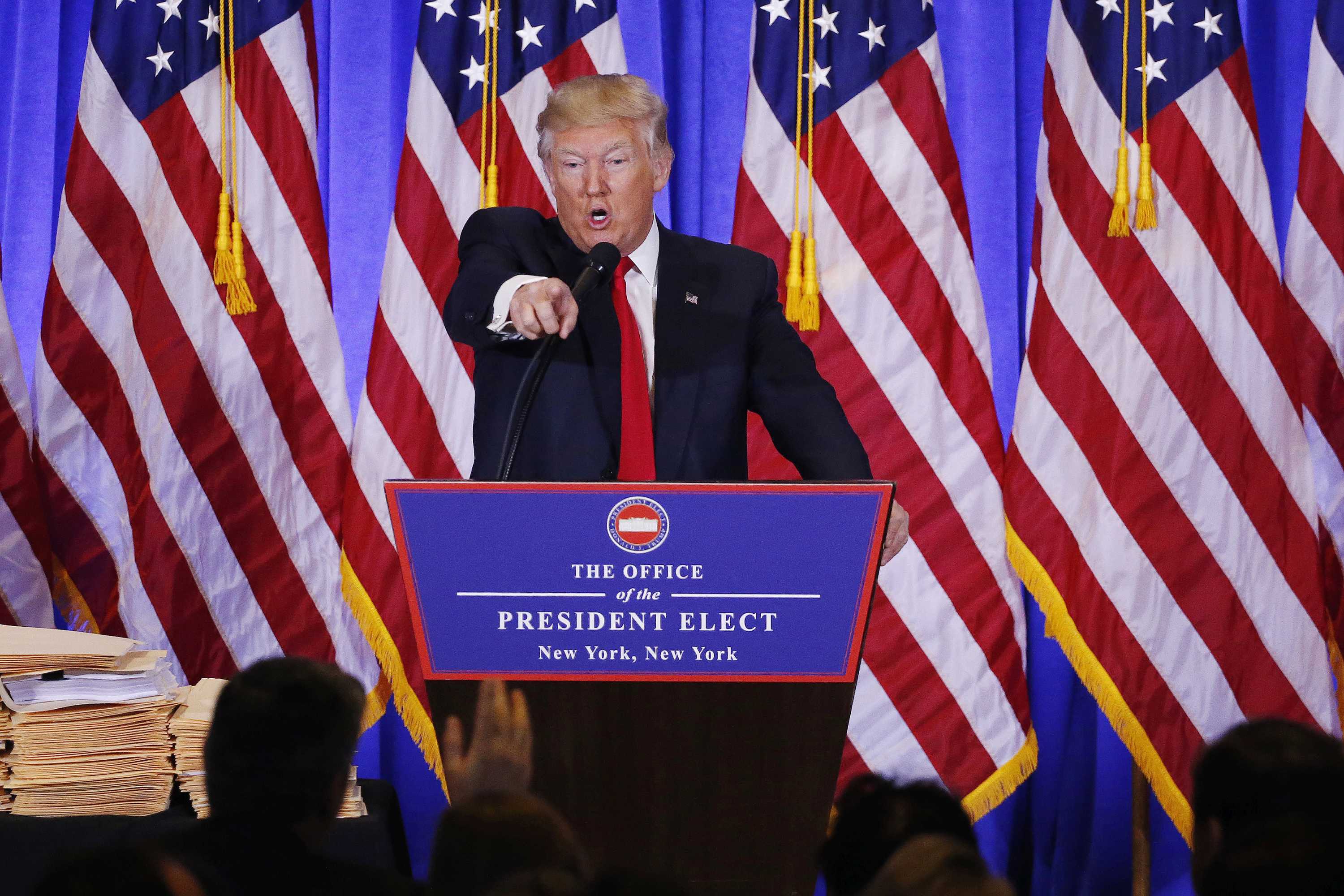 Confident and combative: Trump returns to lock horns with the press ...