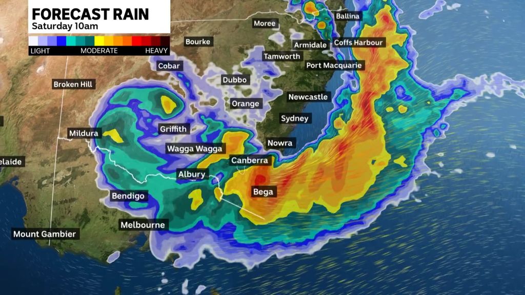 Heavy rainfall expected to continue over weekend for parts of NSW - ABC ...