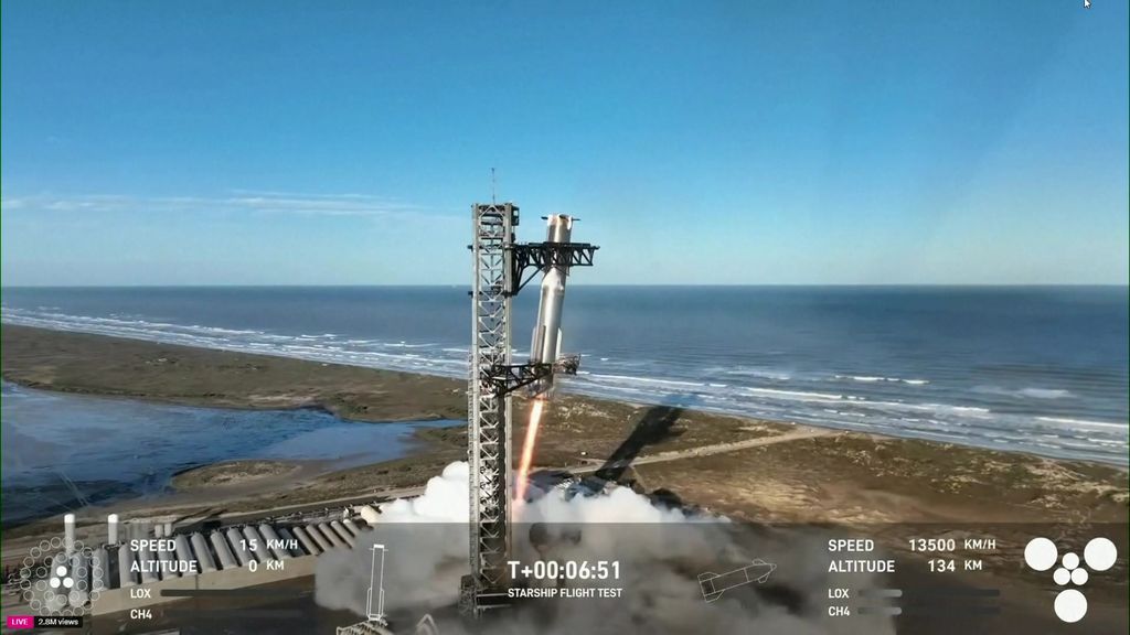 SpaceX once again catches Starship in 'chopsticks' - ABC News