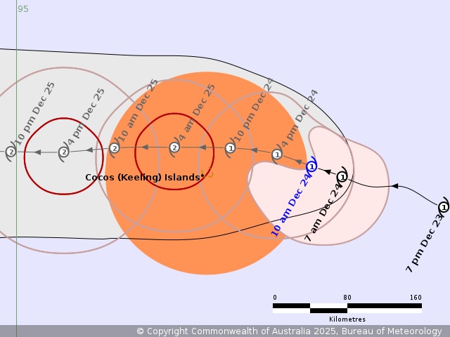 Tropical Cyclone Grant approaches Cocos (Keeling) Islands as severe ...
