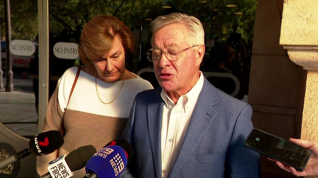 Father of Olympian Melissa Hoskins speaks outside court - ABC News