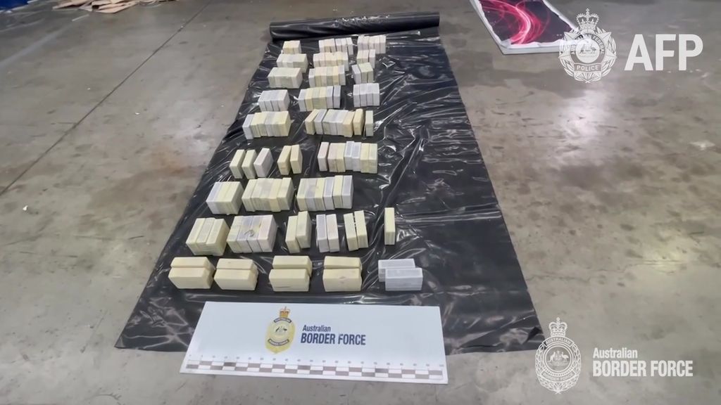 AFP release footage of giant heroin shipment detected in Australia ...