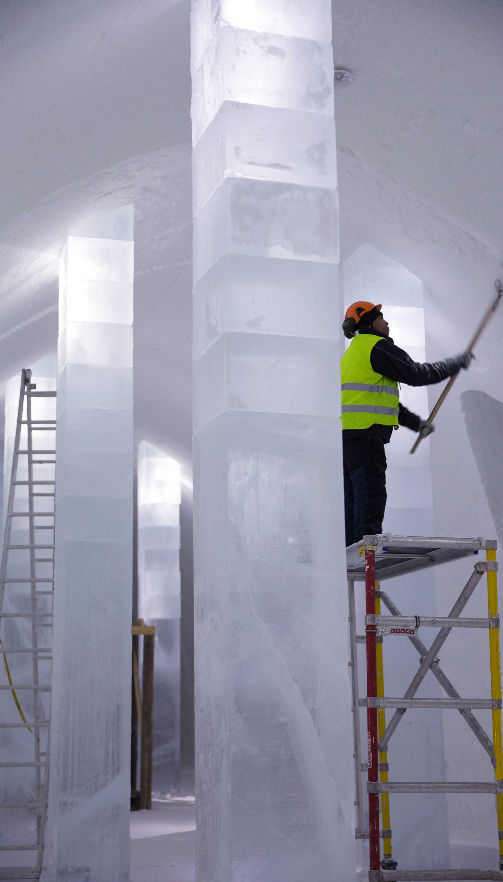 Sweden's ice hotel on the Torne river features sculptures and artists ...