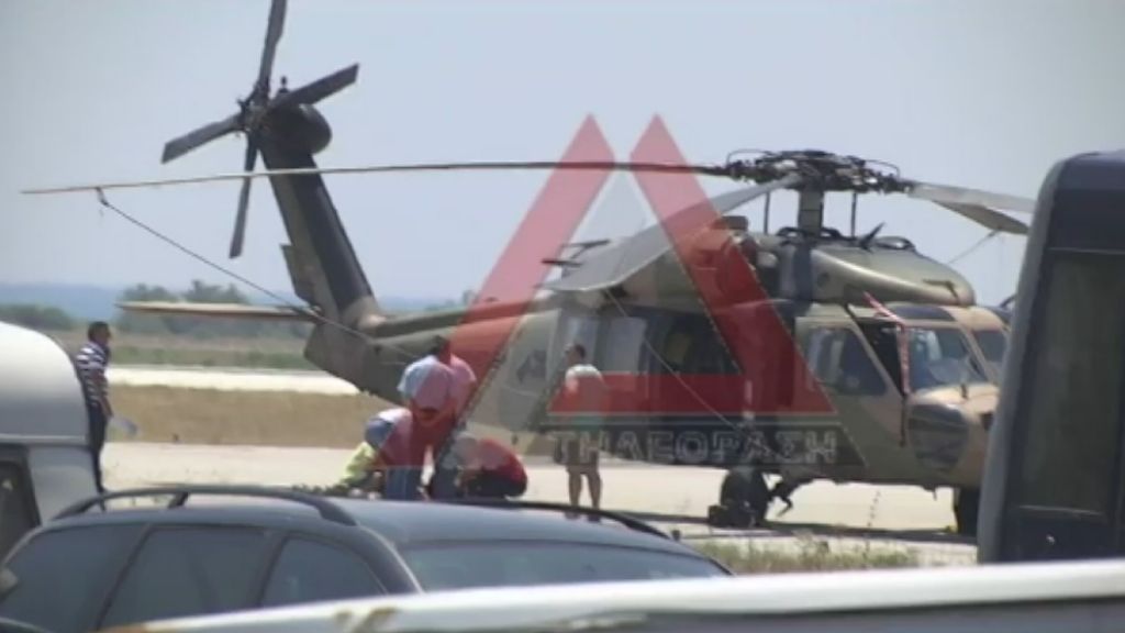 Footage shows the Turkish military officers having landed in Greece in ...