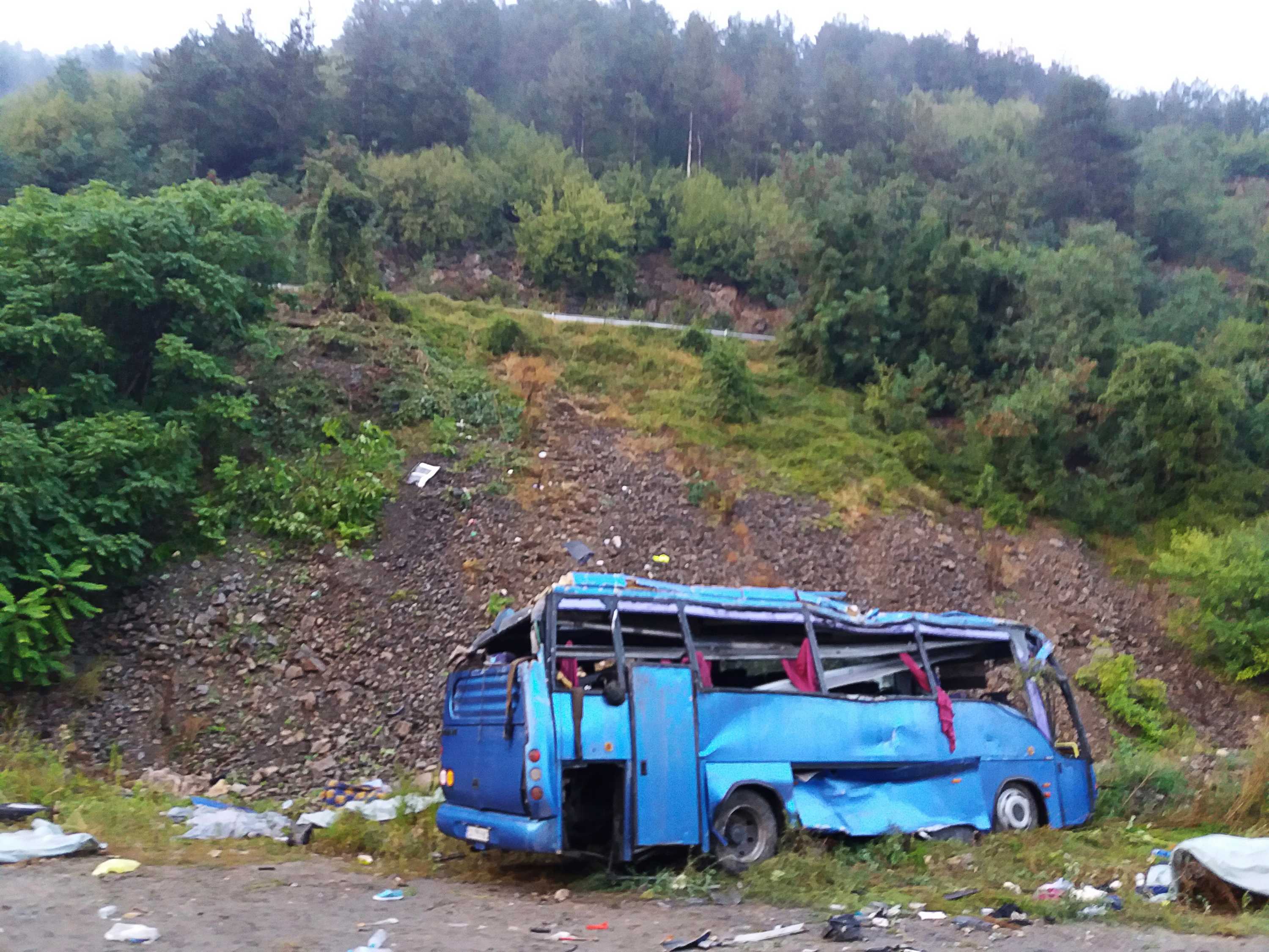Bulgarian bus crash: At least 16 killed as tourist bus flips on highway ...