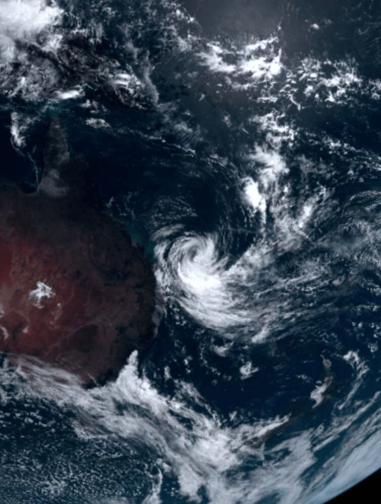 The view from space of Cyclone Alfred nearing Queensland, NSW ...