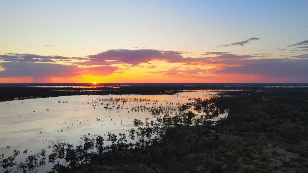 Renmark flooding at sunset - ABC News