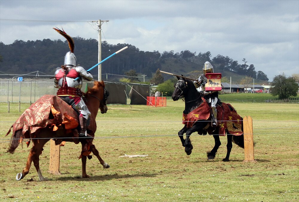 Medieval sword fighting a good way to let off steam, says Tasmanian mum ...
