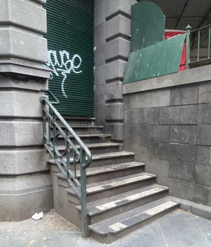 Stained tiles in Flinders Street station underpass protected by ...