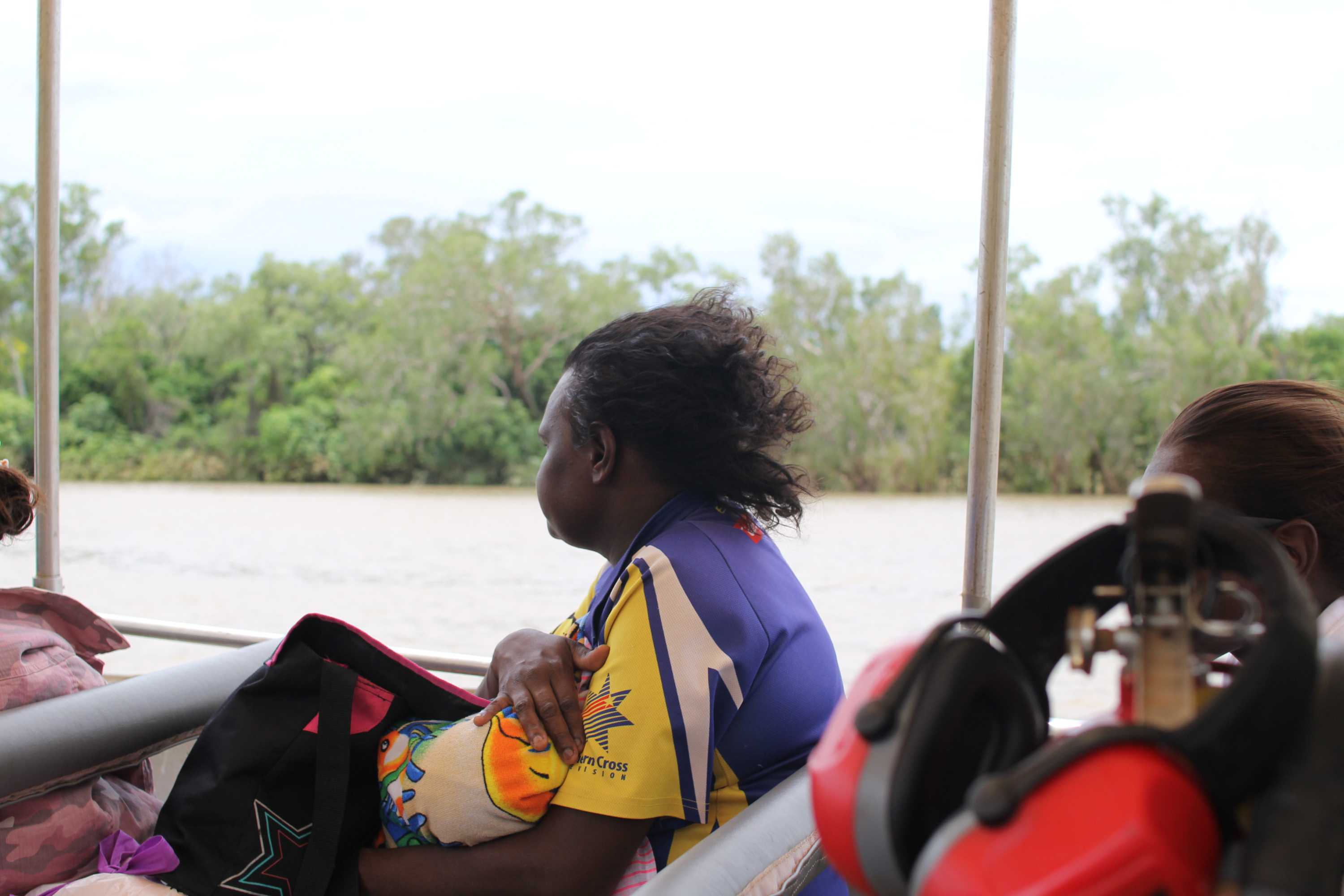 People, food and freight travel along the Roper River during wet season ...